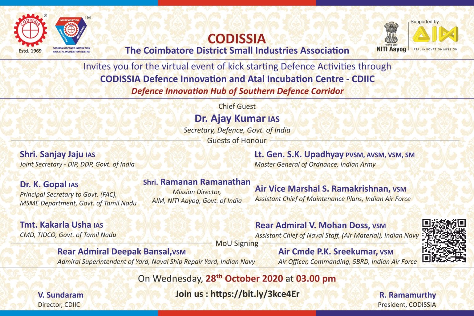 CODISSIA Defence Innovation and Atal Incubation Centre (CDIIC)